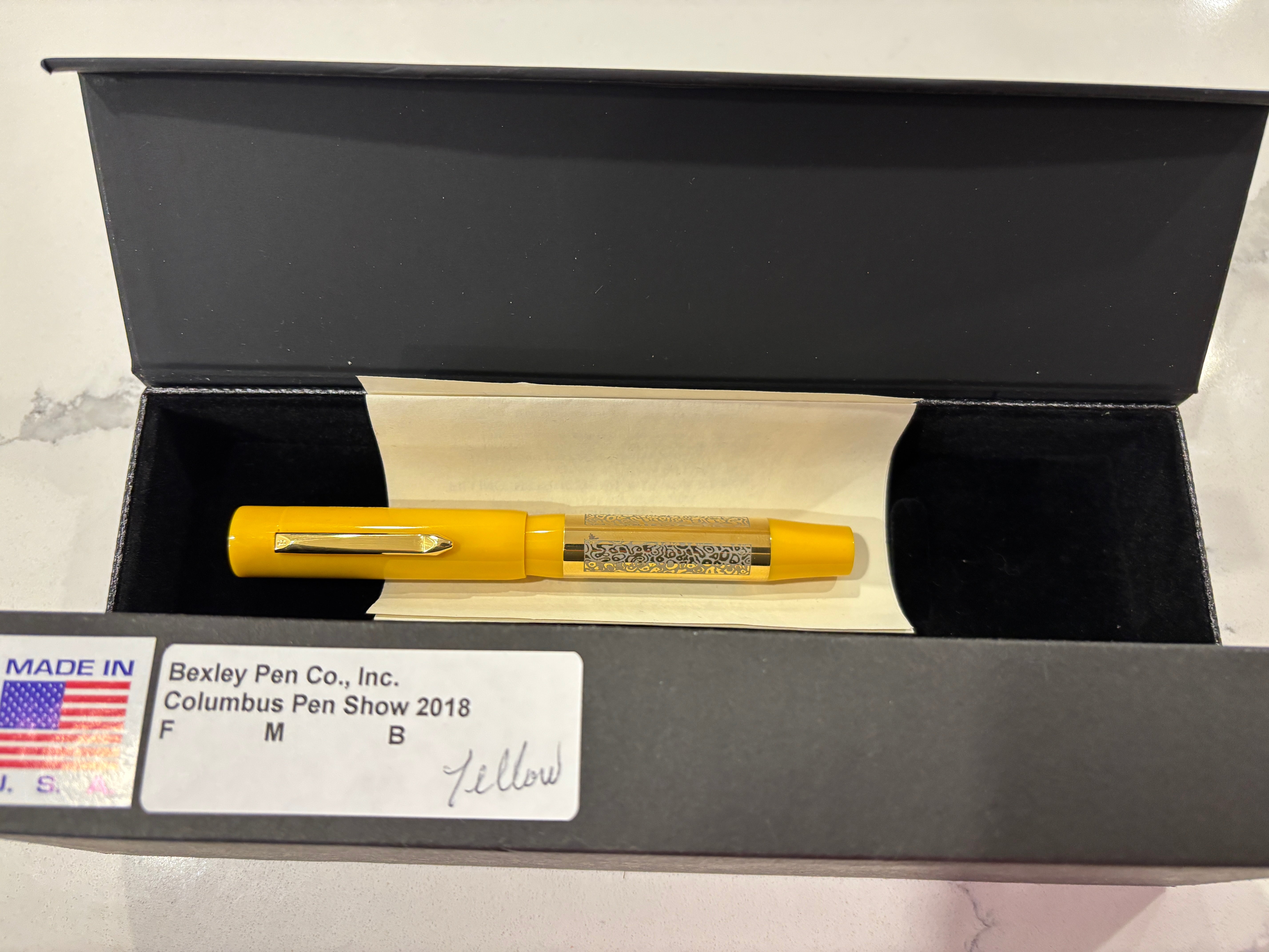 Bexley Columbus Pen Show 2018 Edition Yellow gold plated overlay – Nibs.com
